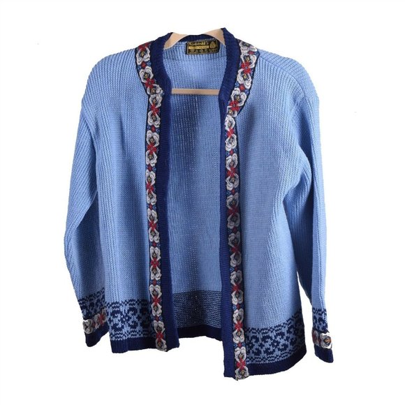 Nordstrikk | Sweaters | Vintage Nordstrikk Wool Sweater Cardigan Blue | Poshmark